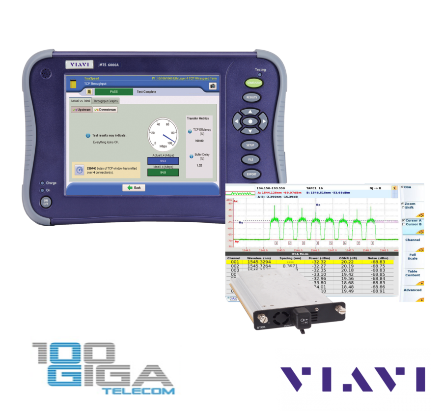10Giga – MTS5800 VIAVI – 10GBPS C/ETHERNET E MODULO 1GBPS – 100Giga Telecom